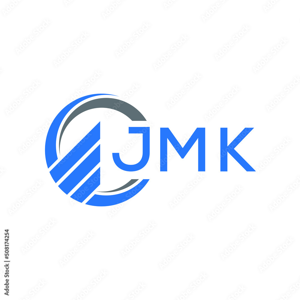 JMK Flat accounting logo design on white background. JMK creative ...