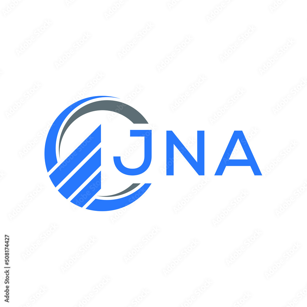 JNA Flat accounting logo design on white background. JNA creative ...