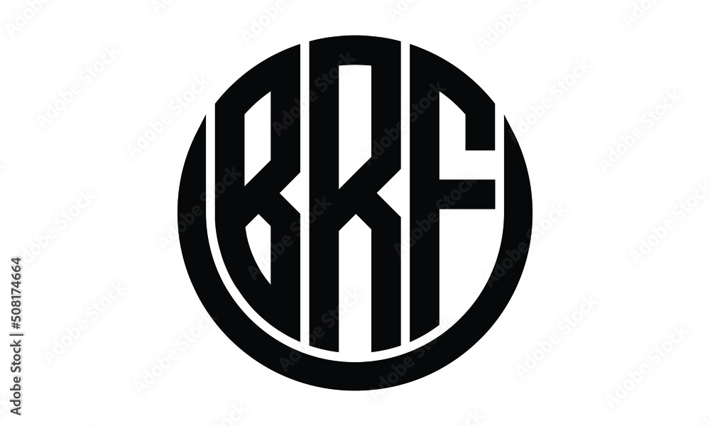 Vetor de BRF shield with round shape logo design vector template ...