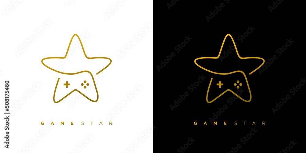 Modern and unique game star logo design Stock Vector | Adobe Stock