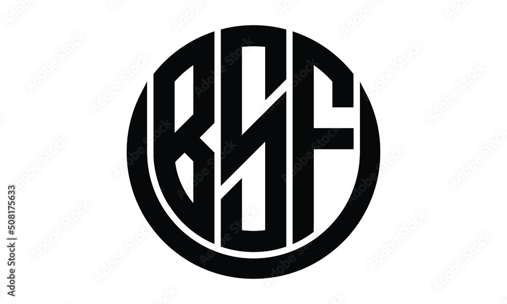 Vecteur Stock BSF shield with round shape logo design vector template ...