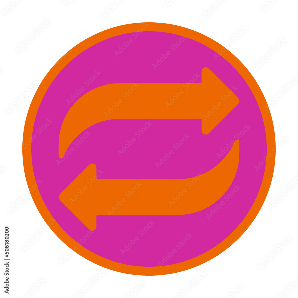 Curved arrows, indicator, left to right, pointing arrow icon Stock ...