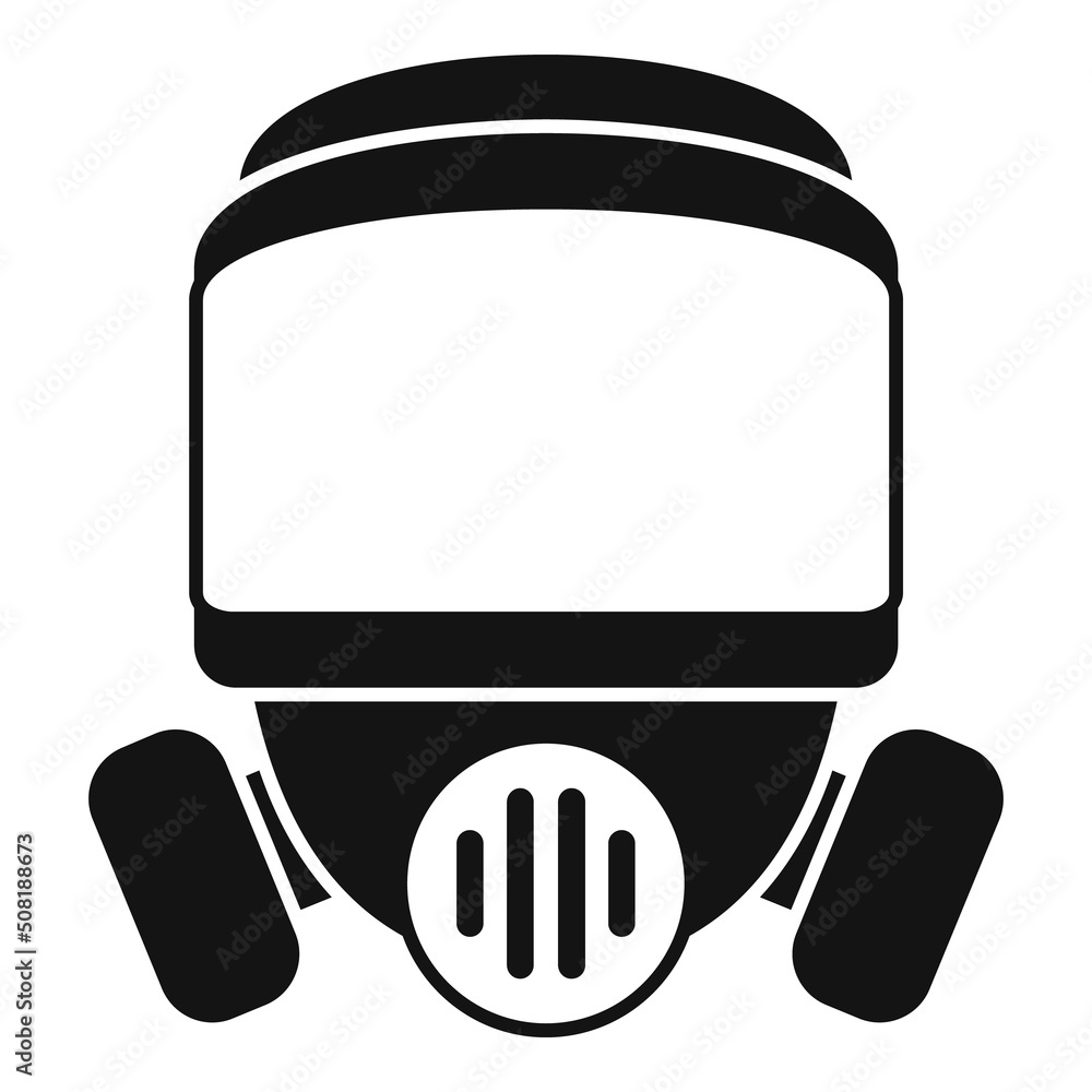 Safety gas mask icon simple vector. Chemical air Stock Vector | Adobe Stock