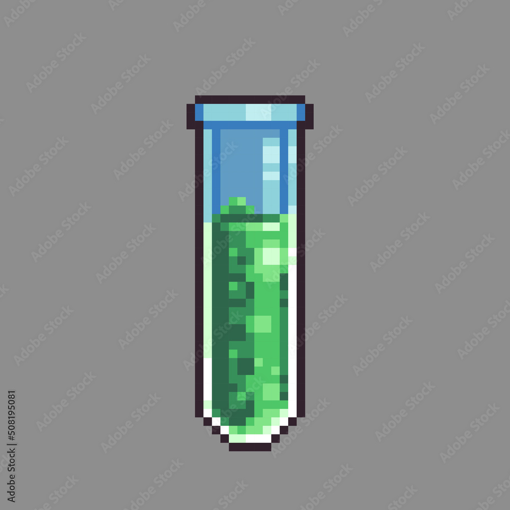 Editable vector Laboratory chemical Glass pixel art illustration for ...