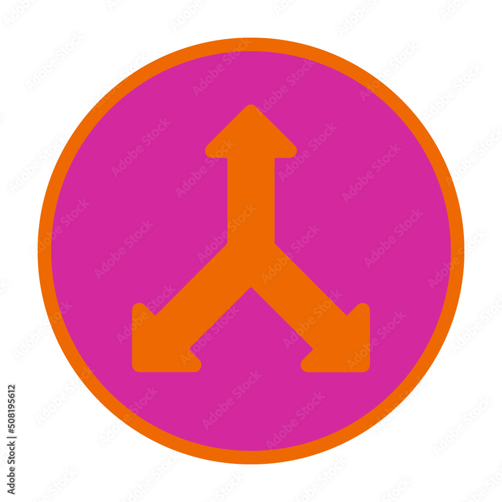 Intersection road, y intersection sign, y junction icon Stock Vector ...