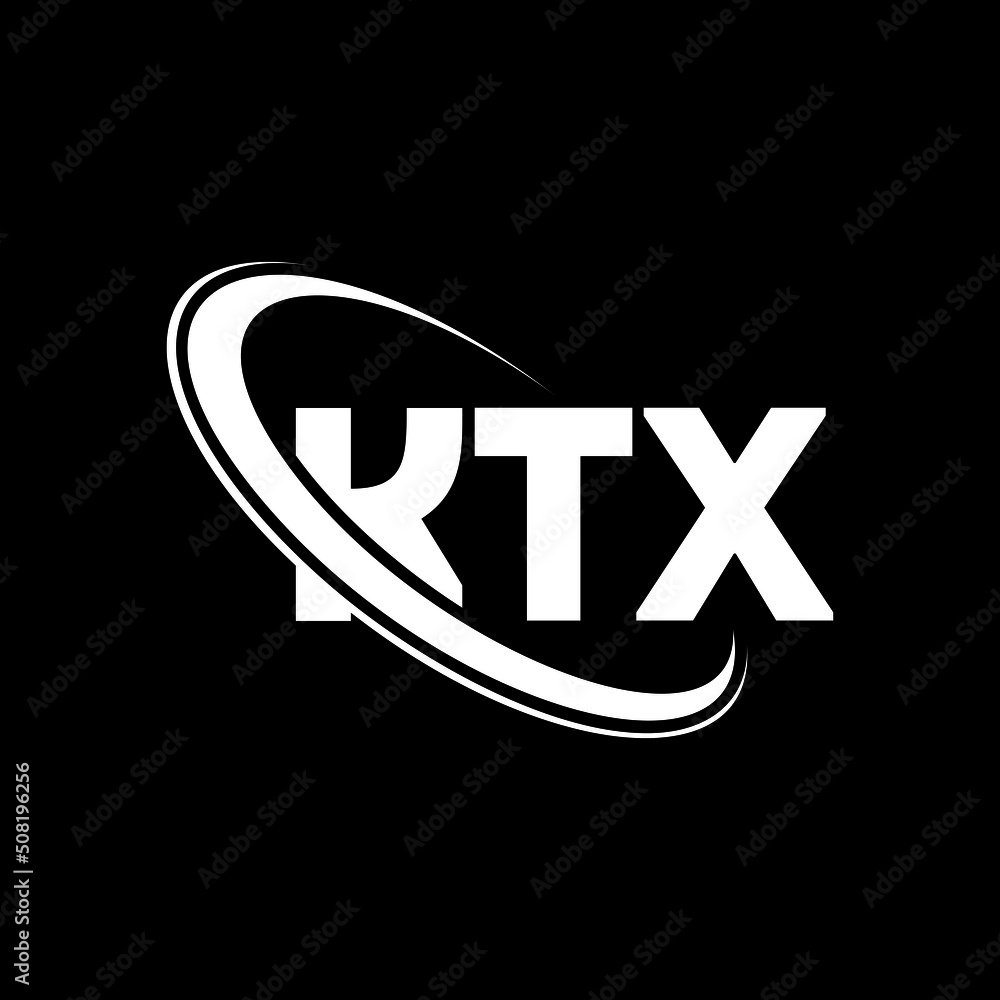 KTX logo. KTX letter. KTX letter logo design. Initials KTX logo linked ...