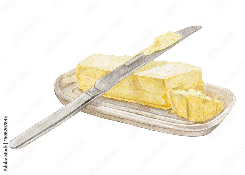 Butter Knife And Plate