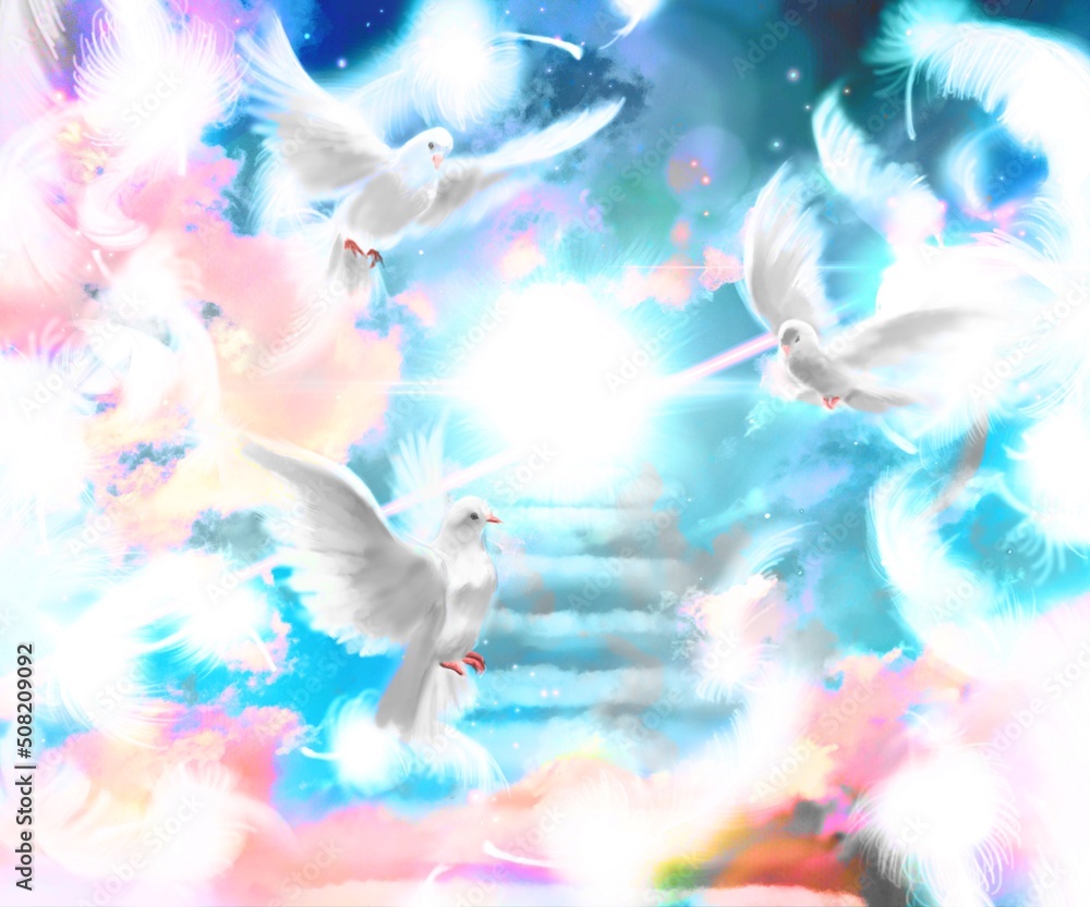Dove Flying To Heaven