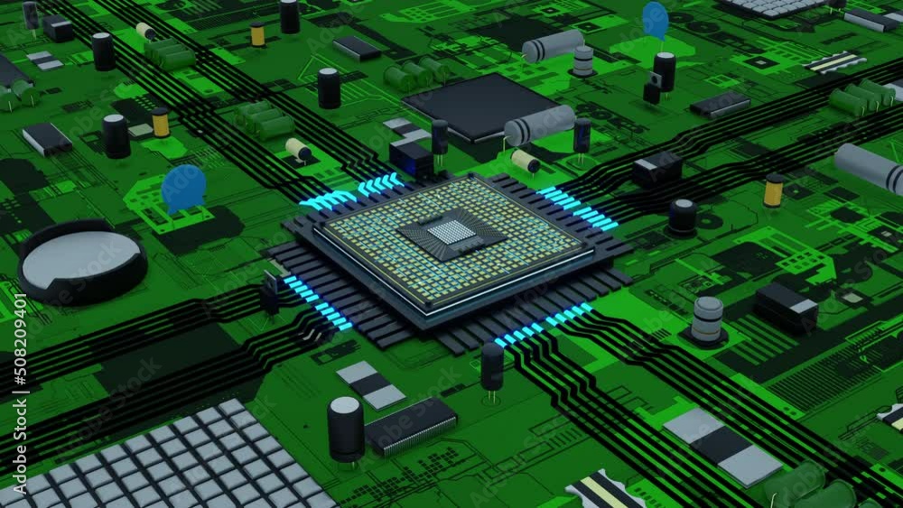 CPU processor circuit with data transmission and advanced engineering ...