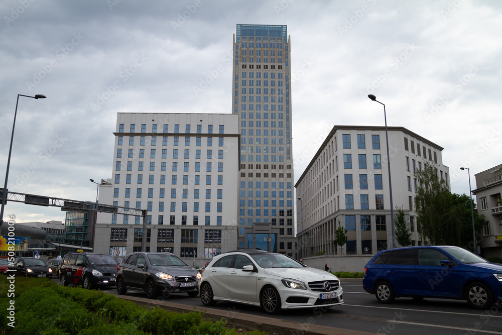 Unity Centre Tower (formerly Szkieletor Kraków). Multifunctional ...