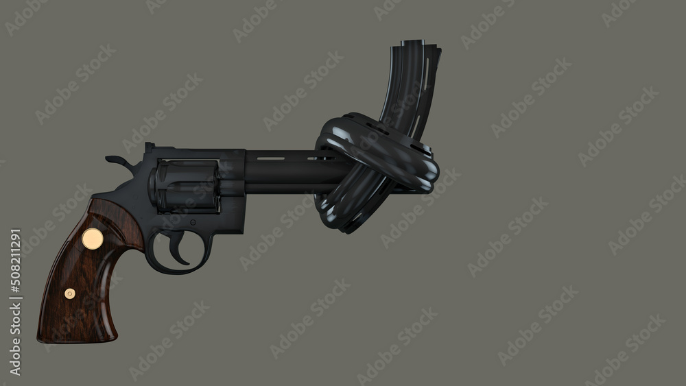 3D Illustration of an Colt Python .357 Magnum 38 Special Revolver ...