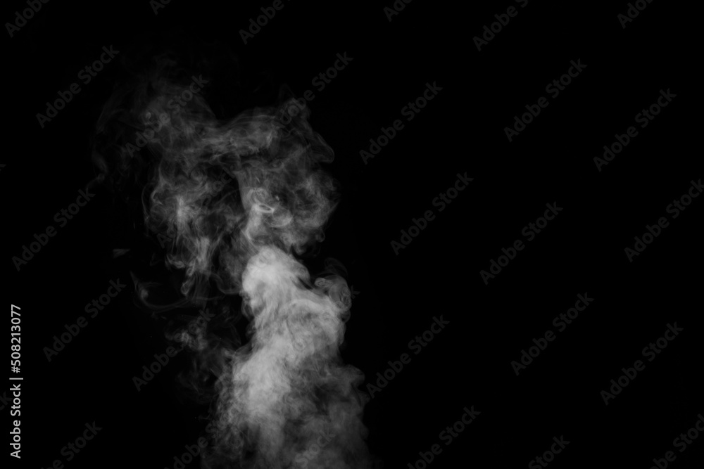 White vapor, smoke on a black background to add to your pictures ...