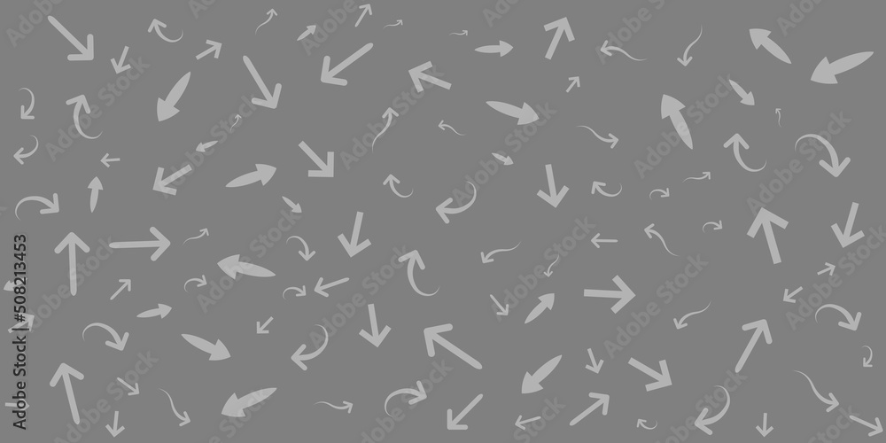 Various Grey Arrow Symbols - Pattern of Various Sizes, Shapes and ...