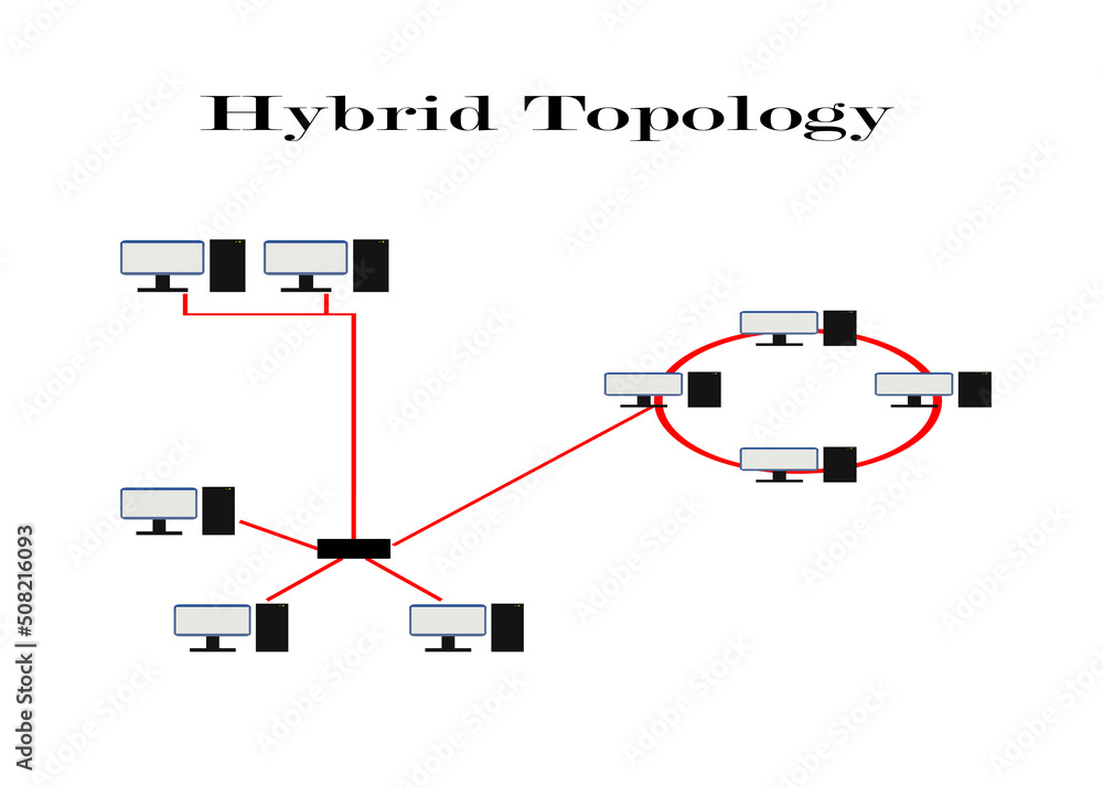 Hybrid Topology Stock Illustration | Adobe Stock