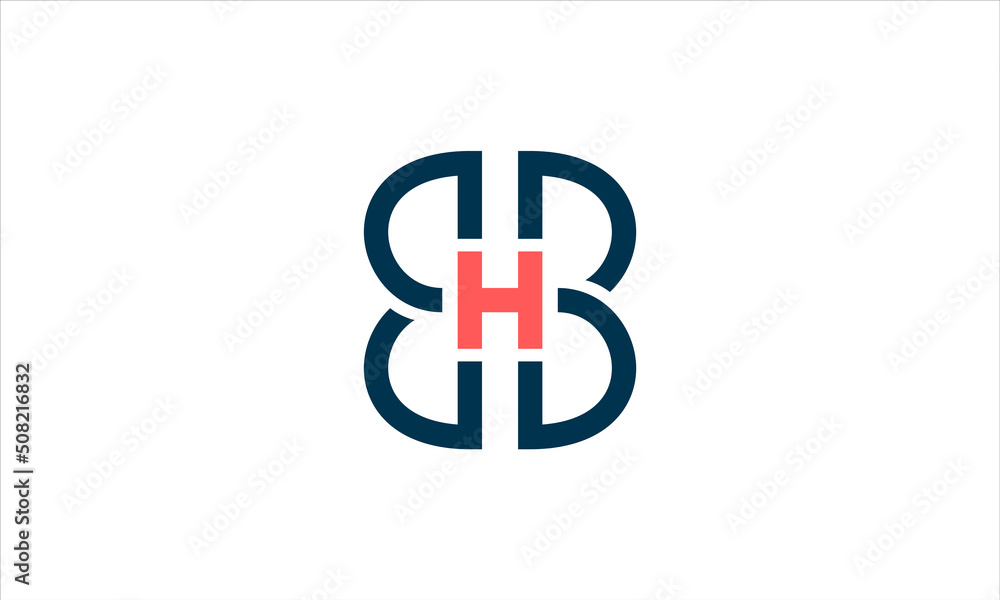 letter H and B logo design inspiration. Letter HB logo icon, BH logo ...