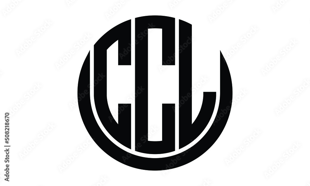 CCL shield with round shape logo design vector template | monogram logo ...