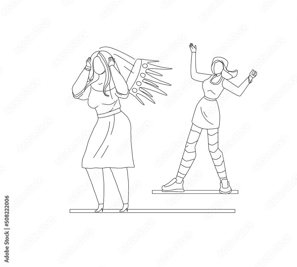 Young upset teenage girl ridicule victim lost crown of beauty line ...