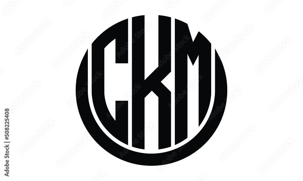 CKM shield with round shape logo design vector template | monogram logo ...