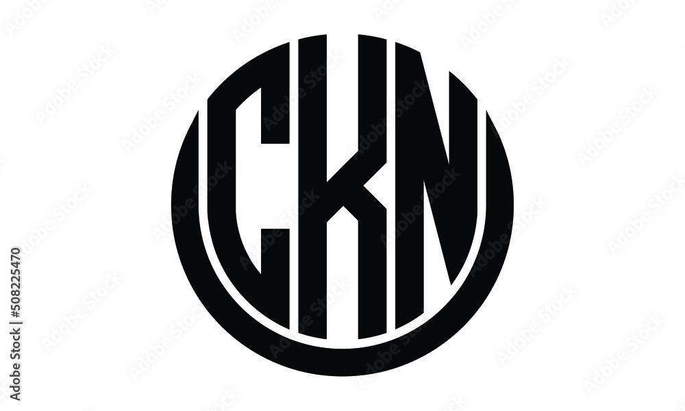 CKN shield with round shape logo design vector template | monogram logo ...