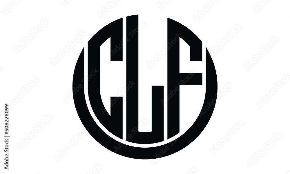 CLF shield with round shape logo design vector template | monogram logo ...
