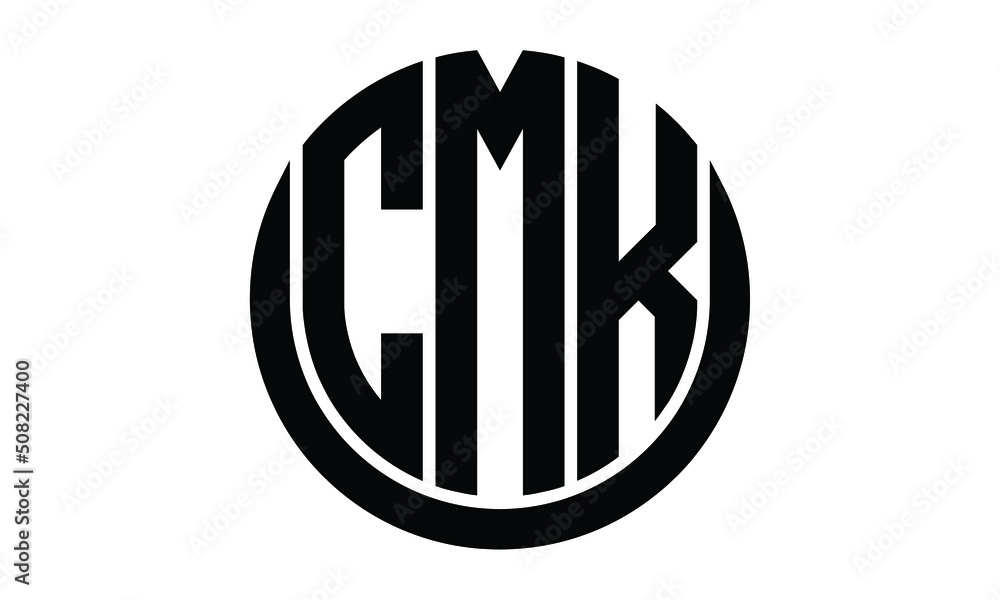 Vetor de CMK shield with round shape logo design vector template ...