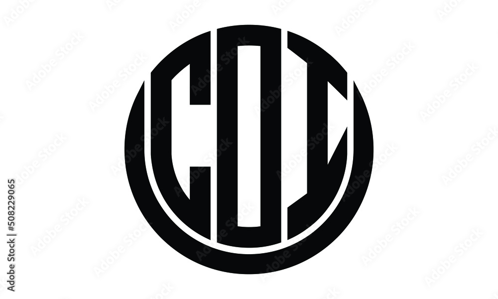 COI shield with round shape logo design vector template | monogram logo ...