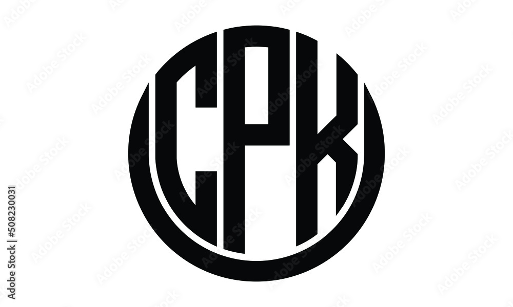 CPK shield with round shape logo design vector template | monogram logo ...