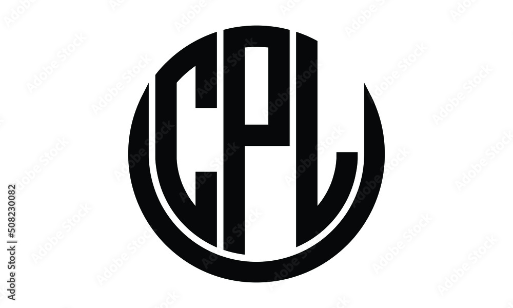 CPL shield with round shape logo design vector template | monogram logo ...