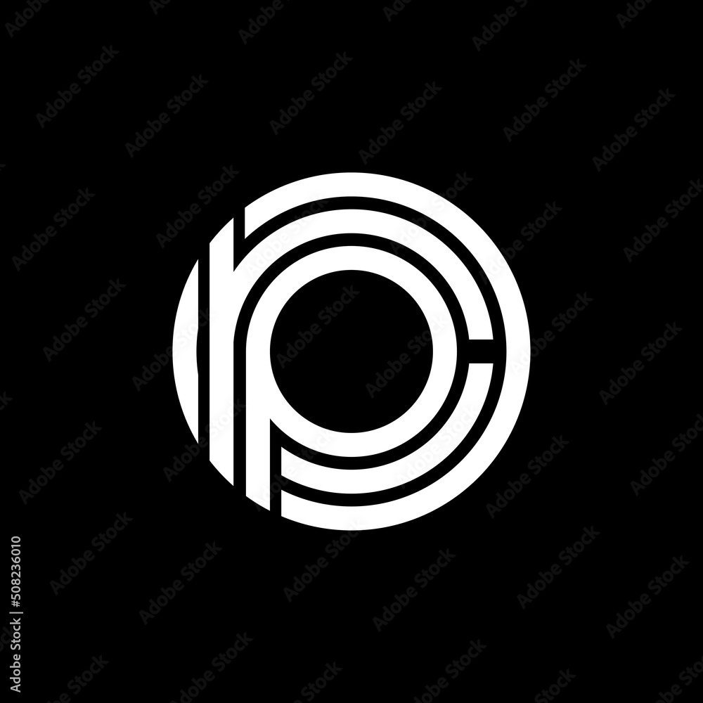 P logo logo design initial logo circle Royalty Free Vector Stock Vector ...