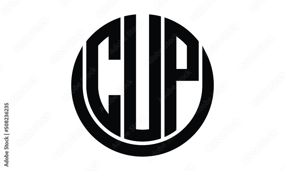 CVP shield with round shape logo design vector template | monogram logo ...