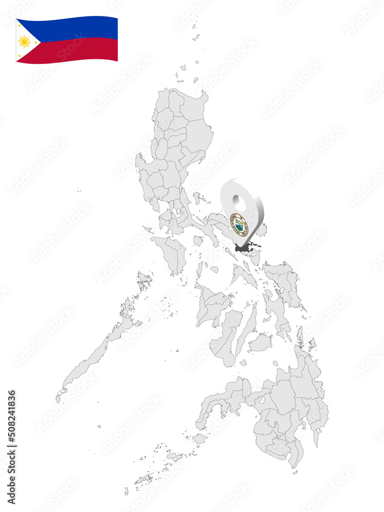 Location Province of Albay on map Philippines. 3d location sign of ...