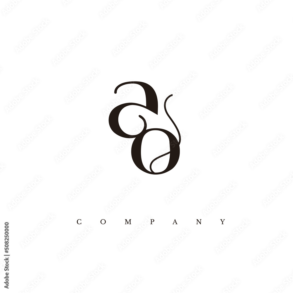 Initial AO Logo Design Vector Stock Vector | Adobe Stock