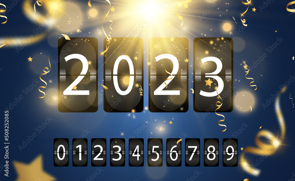 2023 Realistic digital scoreboard. Replacing numbers on the background ...