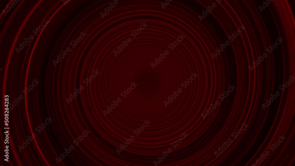 Red tunnel motion abstract animation background zoom effect. 2D render ...