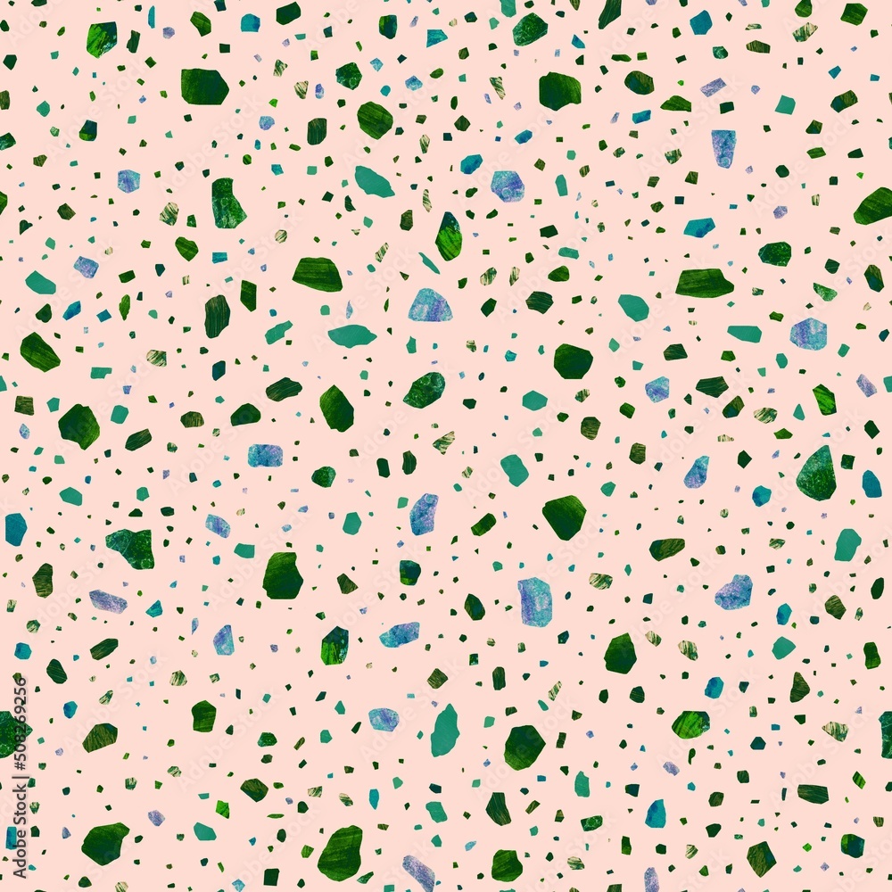Terrazzo seamless. Texture of natural stone, quart, granite, cement, in ...