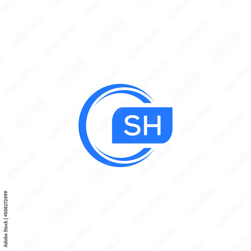 SH 2 letter design for logo and icon.SH monogram logo.vector ...