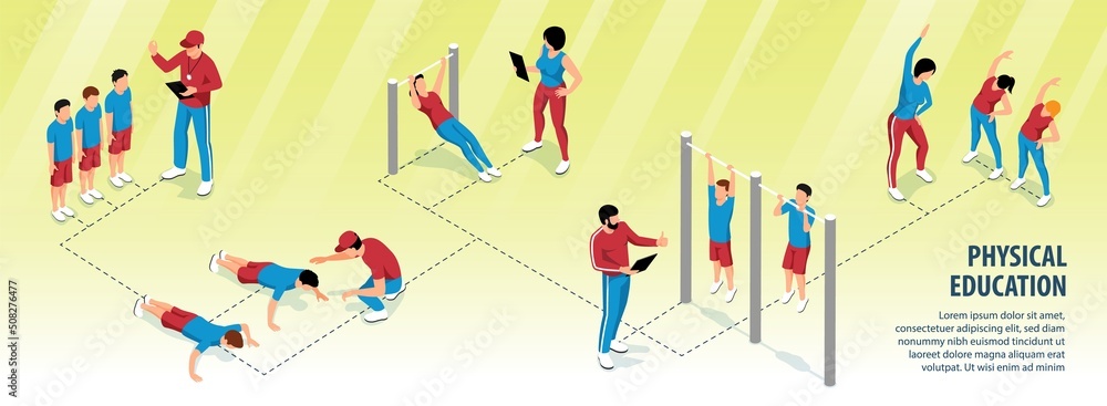 Physical Education Infographics Stock Vector | Adobe Stock