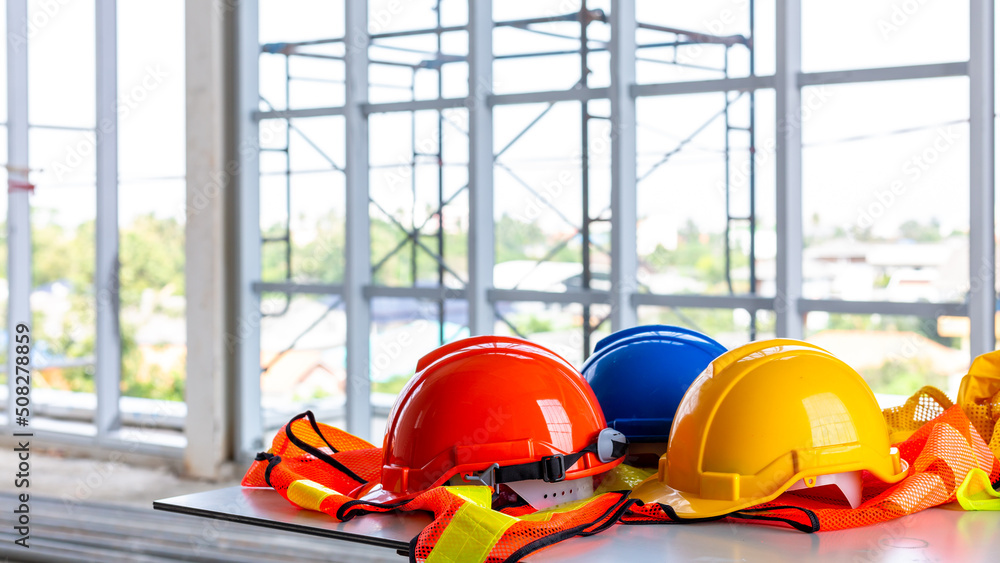 Construction helmets, Hard safety helmet hat for safety project of ...