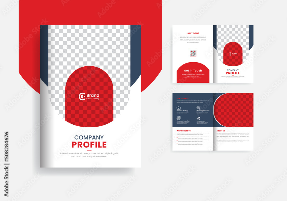 Company profile brochure template layout design, multipage corporate ...