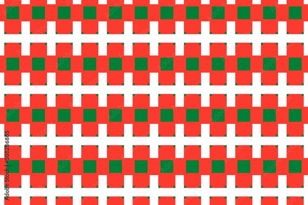 Geometric pattern in the colors of the national flag of Madagascar. The ...