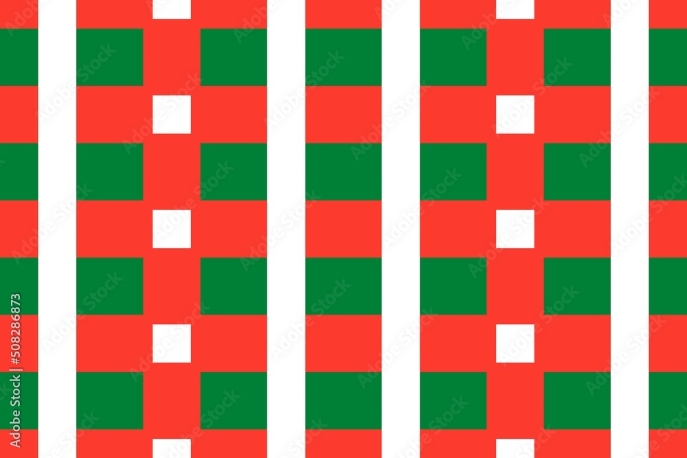 Geometric pattern in the colors of the national flag of Madagascar. The ...