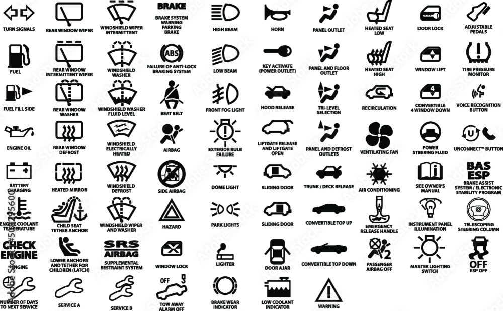 Vector isolated dashboard icons with description Stock Vector | Adobe Stock