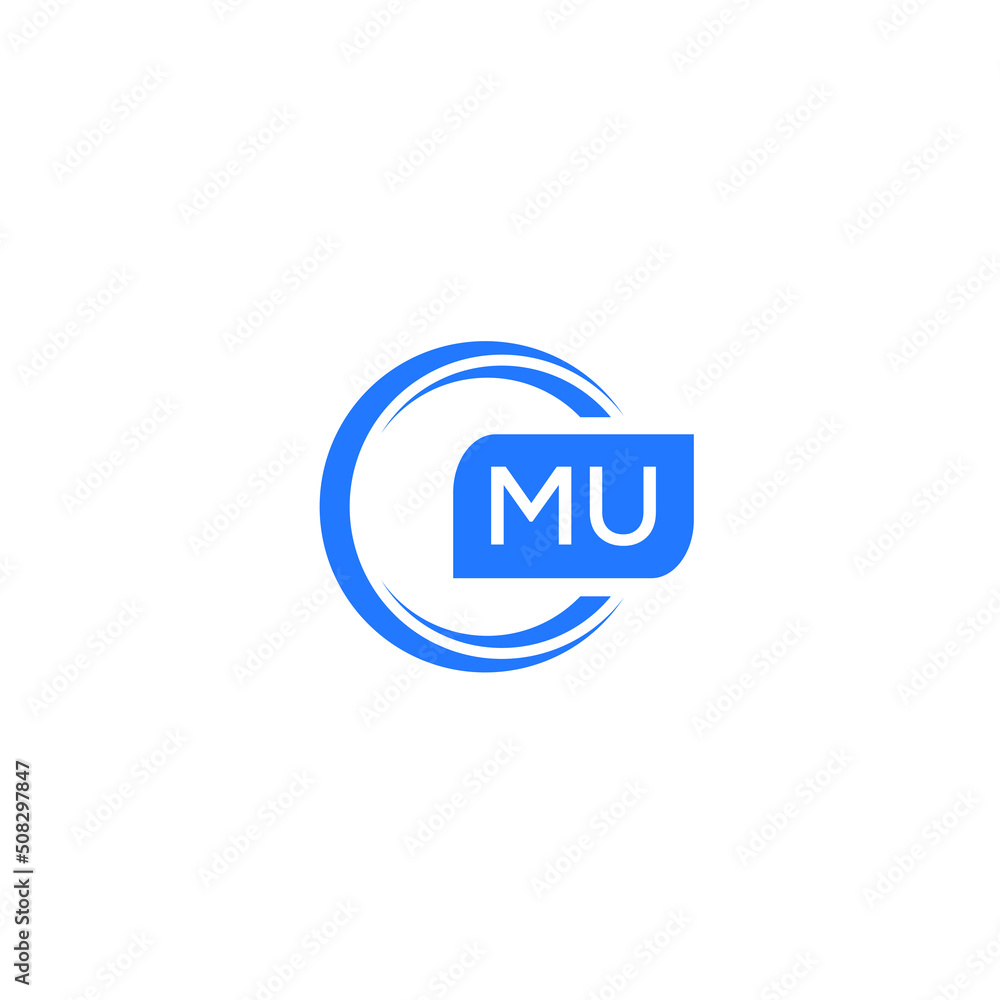 MU 2 letter design for logo and icon.MU monogram logo.vector ...