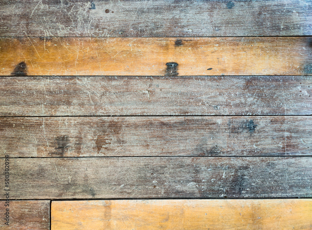 Natural wood floor texture. Wood prank with worn out surface. Teak ...