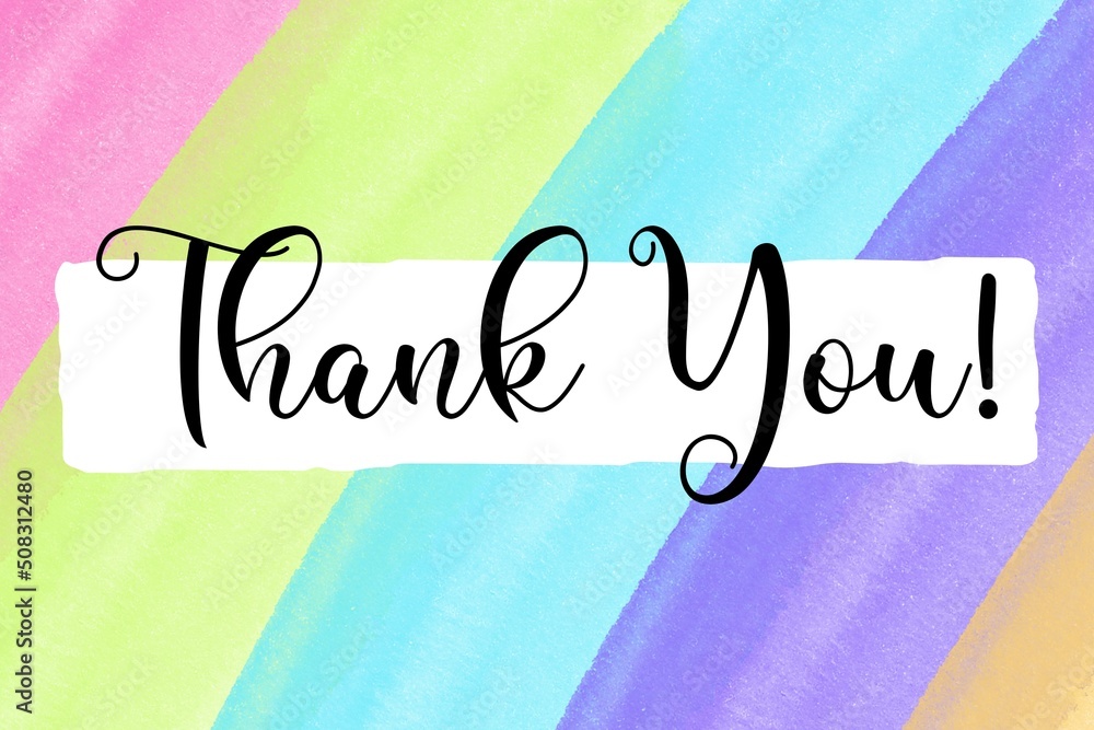 Thank You Card. Hand Written Lettering for Title, Heading, Photo ...