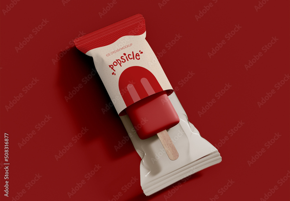 Popsicle Packaging Design Mockup Stock Template | Adobe Stock