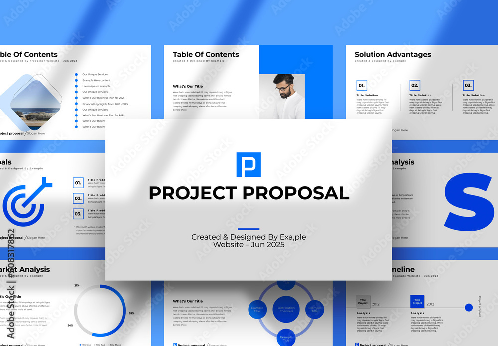 Project Proposal Presentation Stock Template | Adobe Stock