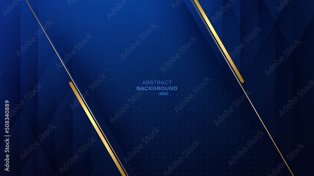 Triangle shape pattern on abstract blue background with diagonal ...
