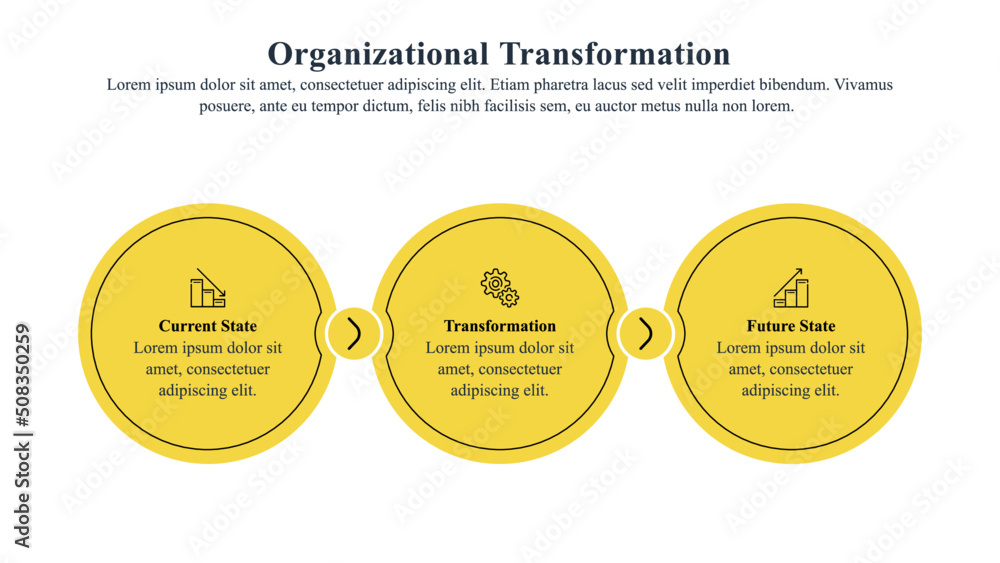 Infographic presentation template of organizational transformation ...