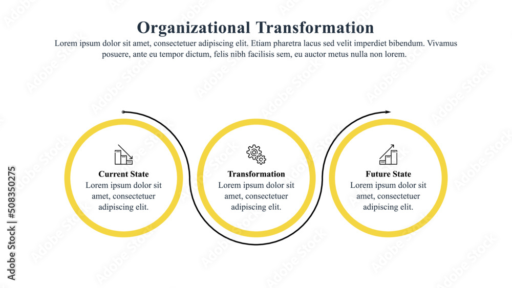 Infographic presentation template of organizational transformation ...